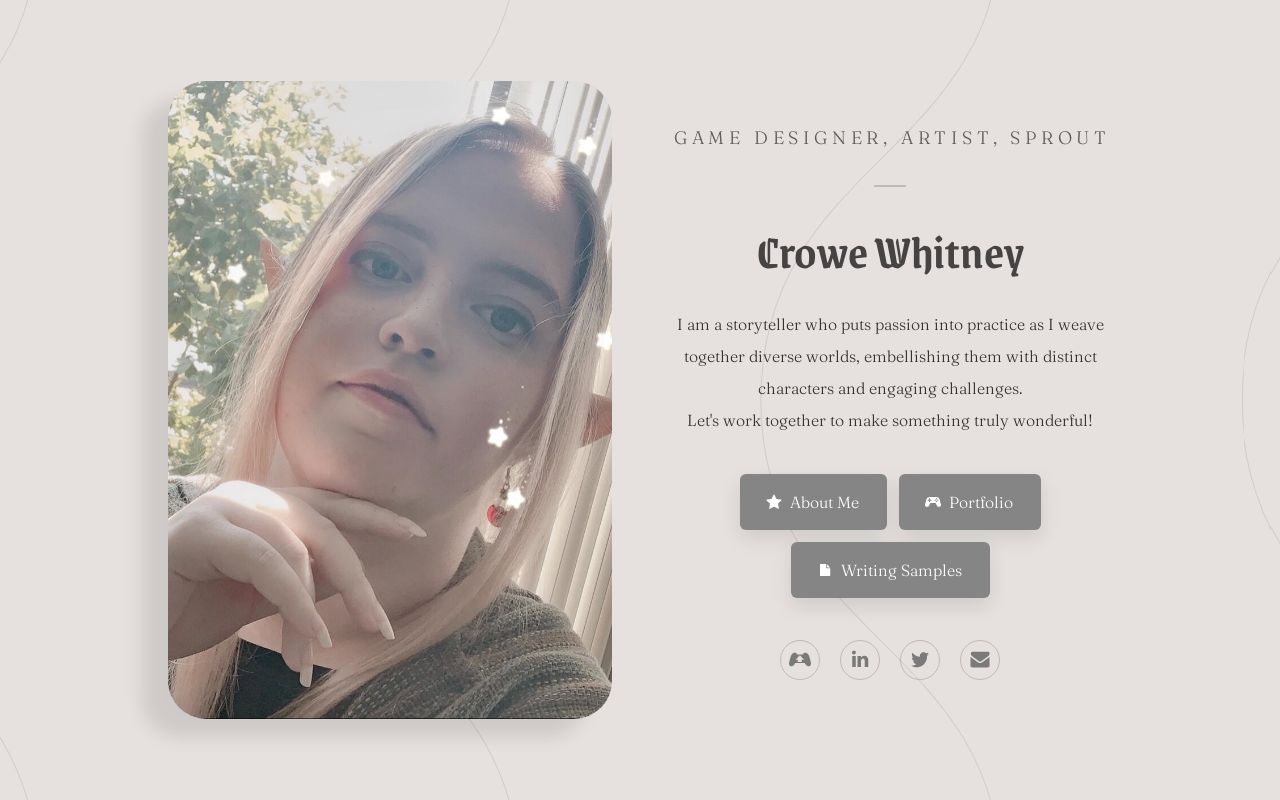 Crowe Whitney - Game Designer